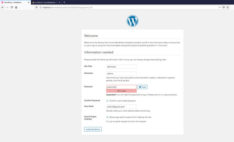 How to Install WordPress in Localhost Using XAMPP or WAMP