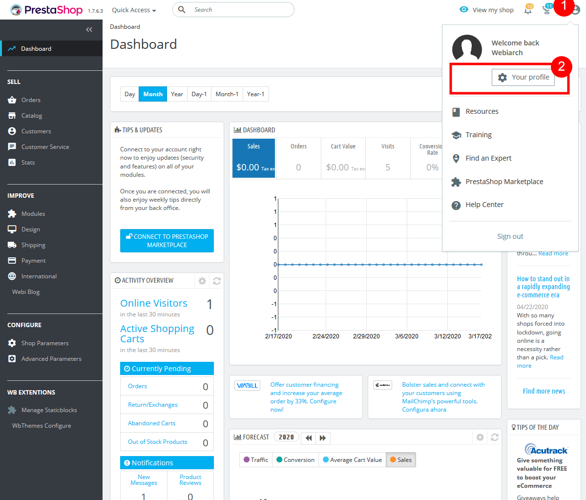 How To Change Admin Panel Language In PrestaShop 1.7.x
