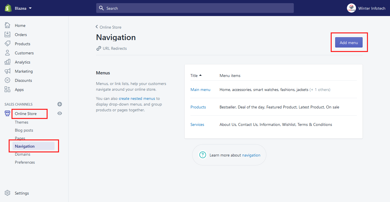 How To Add Drop-Down Menu In Shopify Theme? - Webibazaar Templates